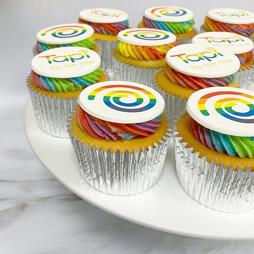 Pride Month Rainbow Cupcakes – Print Cakes