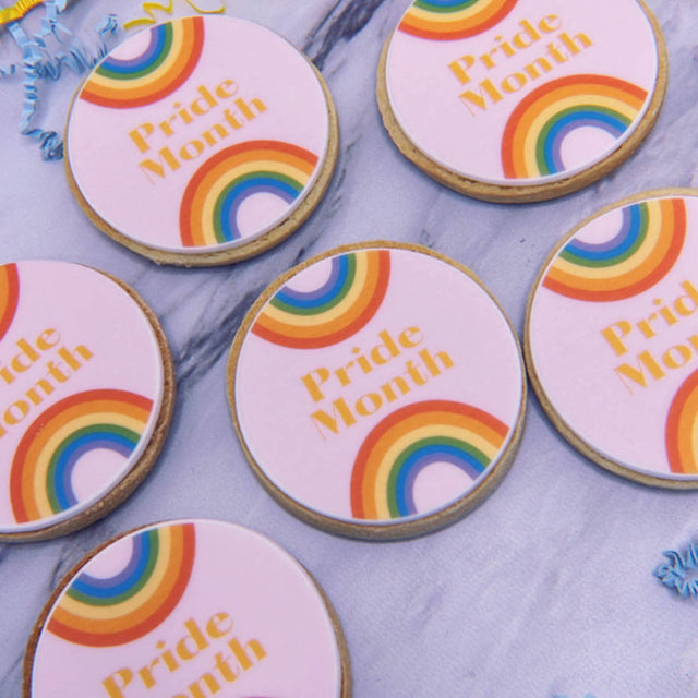 Pride Month Biscuits | Rainbow Corporate Treats UK – Print Cakes