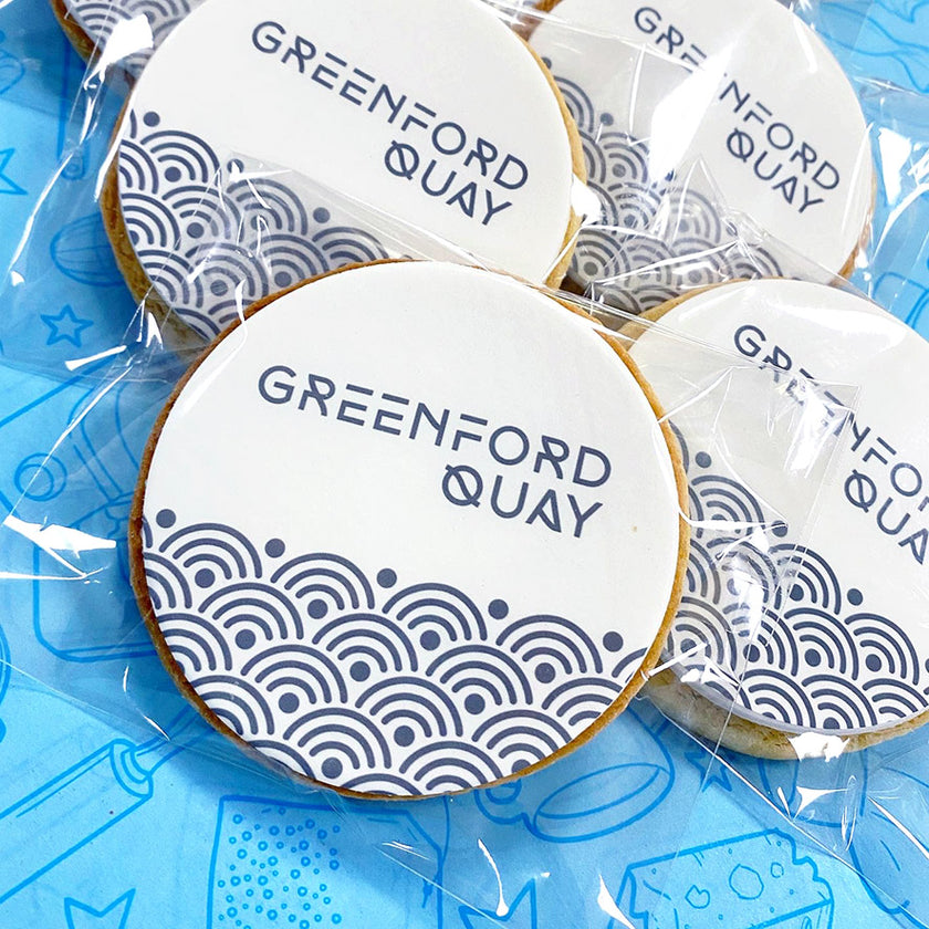 Round Branded Biscuits | Logo Corporate Biscuits UK – Print Cakes