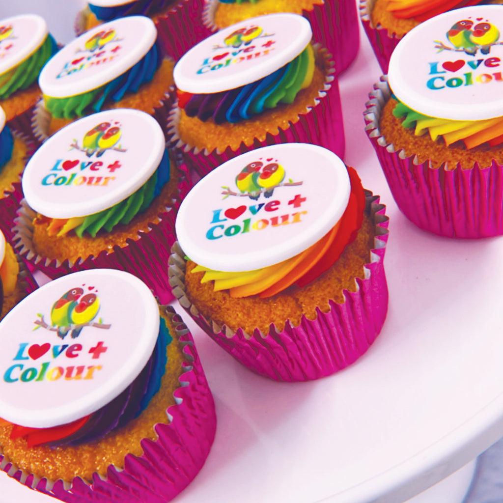 Pride Rainbow Cupcakes | Logo Cupcakes | UK Delivery‎ – Print Cakes