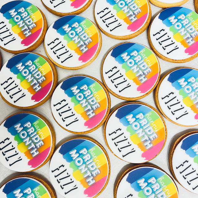 Branded Pride Biscuits with Logo | Corporate Pride Treats UK – Print Cakes