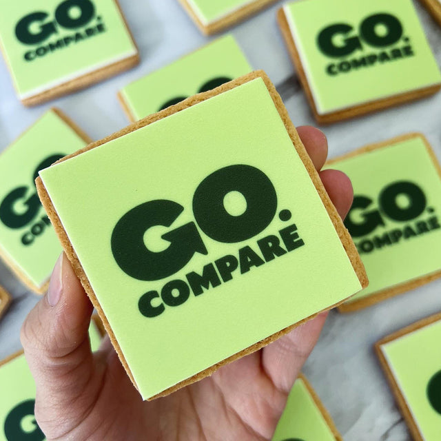 Square Branded Biscuits | Logo Corporate Biscuits UK – Print Cakes