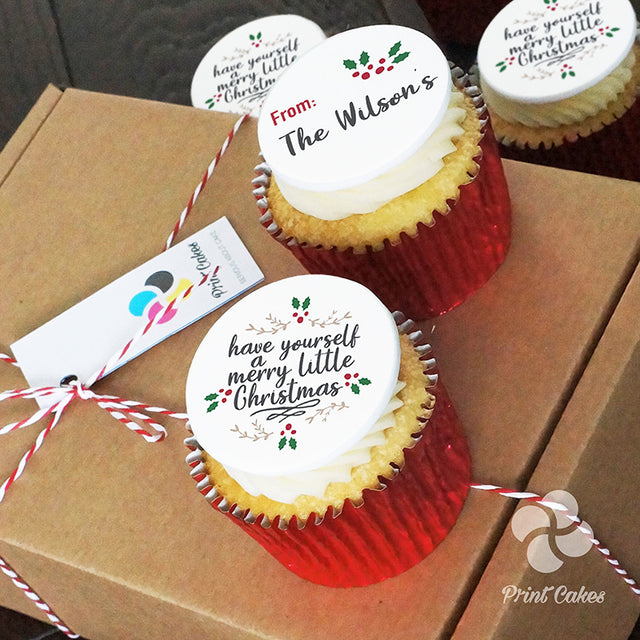 Personalised Christmas Cupcake Gift Box - UK Delivery – Print Cakes