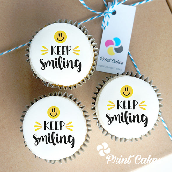 Keep Smiling Cupcake Gift Box – Print Cakes